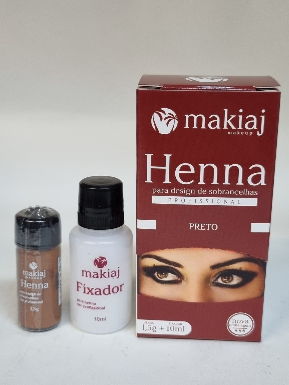 Henna para sobrancelhas (PRETO) makiaj/ 12UN | Lili Maquiagem